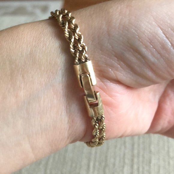 Vintage | Accessories | Vintage Rope Braided Gold And Ruby Watch | Poshmark